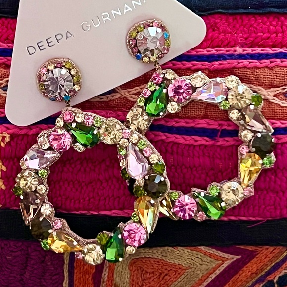 Deepa Gurnani | Jewelry | Hp Nwt Deepa Gurnani Luxe Rainbow Crystal ...